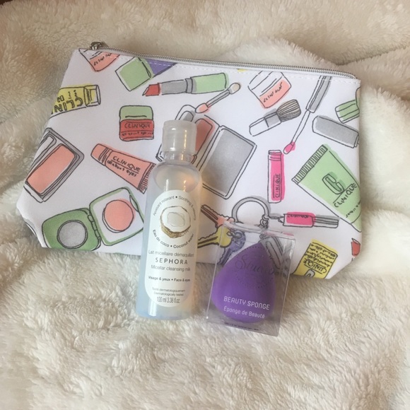 Sephora | Makeup | Beauty Set Makeup Bag Micellar Cleanser Sponge ...